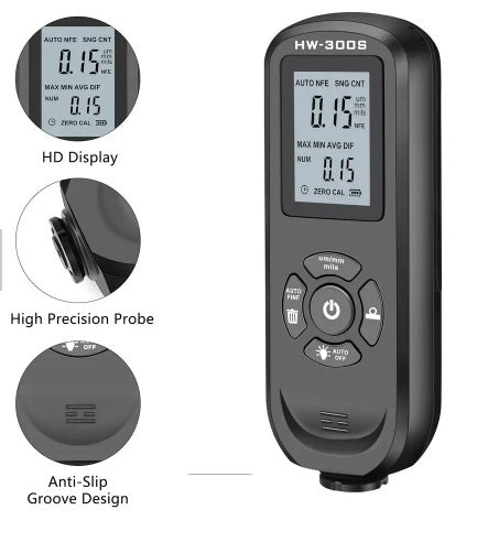 HW-300S* Medidor de Espesores Fe(No Fe) 0-2000 um Económico| – Grupo Tpm
